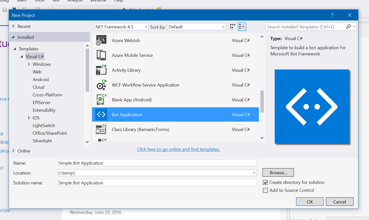 Creating your first bot with the Microsoft Bot Framework – Part 1 ... Creating your first bot with the Microsoft Bot Framework – Part 1 ...